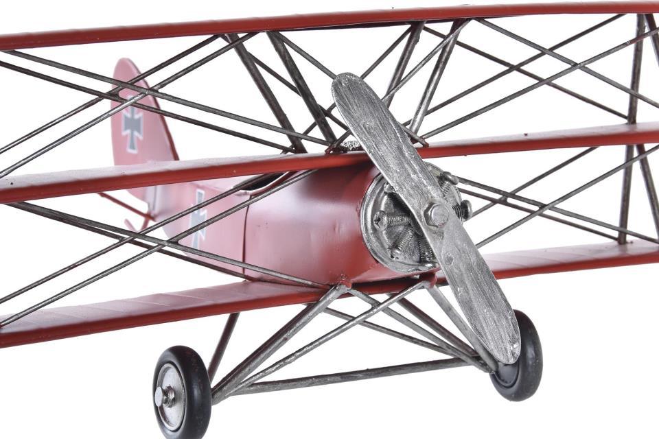 METAL AVION TRIPLANO CRUZ 32X32 CM. 2 COL. - Heracles